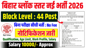 Banka Block Coordinator Recruitment 2026 Archives - Sarkari Information
